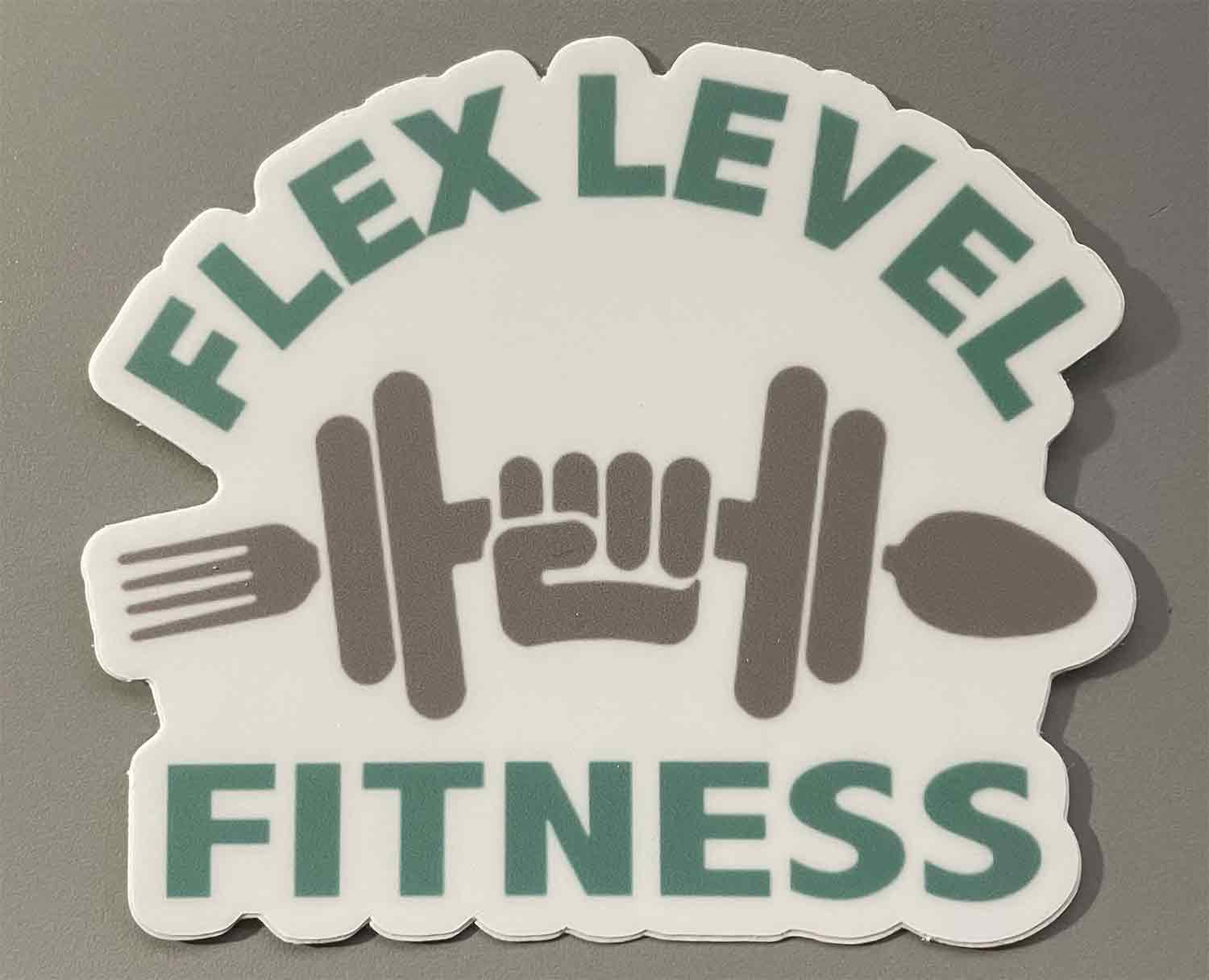 Die Cut Sticker - White Matte • Flex Level Fitness